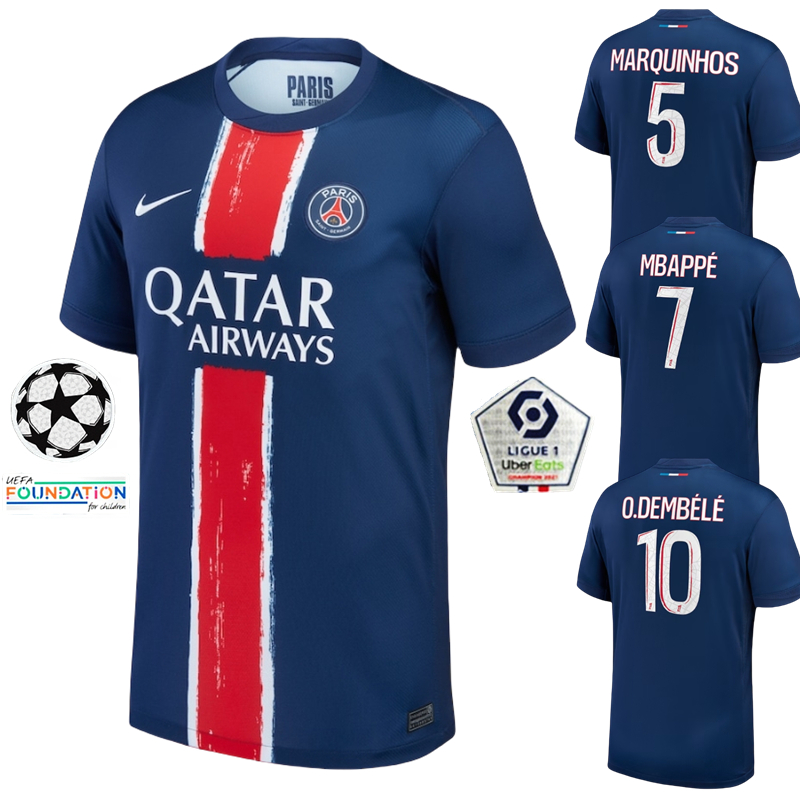 2024/25psg Paris San Germain Home Men's Football Jersey | Shopee Malaysia