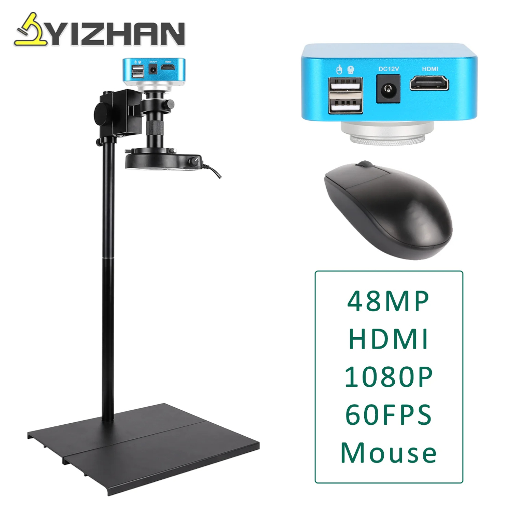 YIZHAN HD HDMI USB Microscope For Soldering Electronics Microscope 150X ...