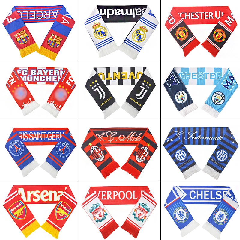 New 2026 football team fans World Cup scarf Liverpool Arsenal ...