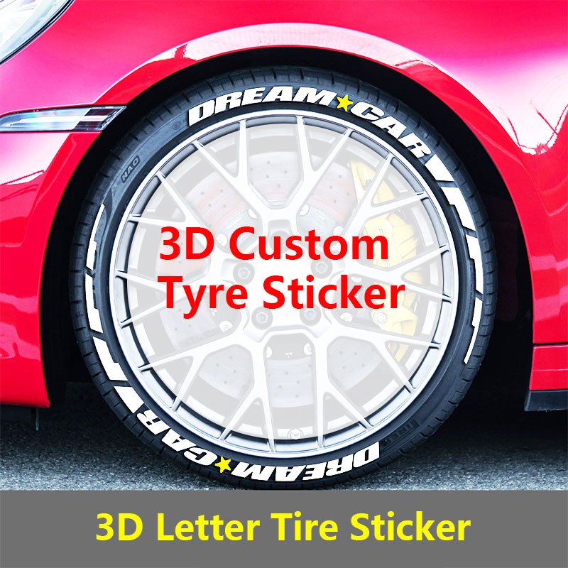 READY STOCK 3D Car Motorcycle Tyre Sticker Custome Car Wheel Tire ...