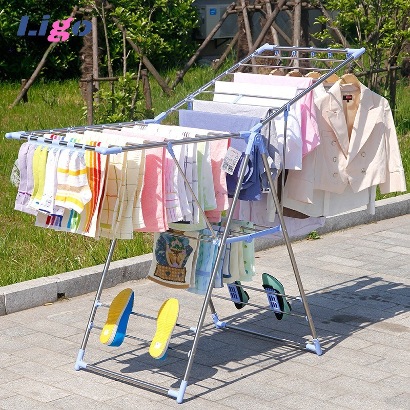 Ligo Stainless Steel Drying Rack/Outdoor Foldable Clothes Laundry ...