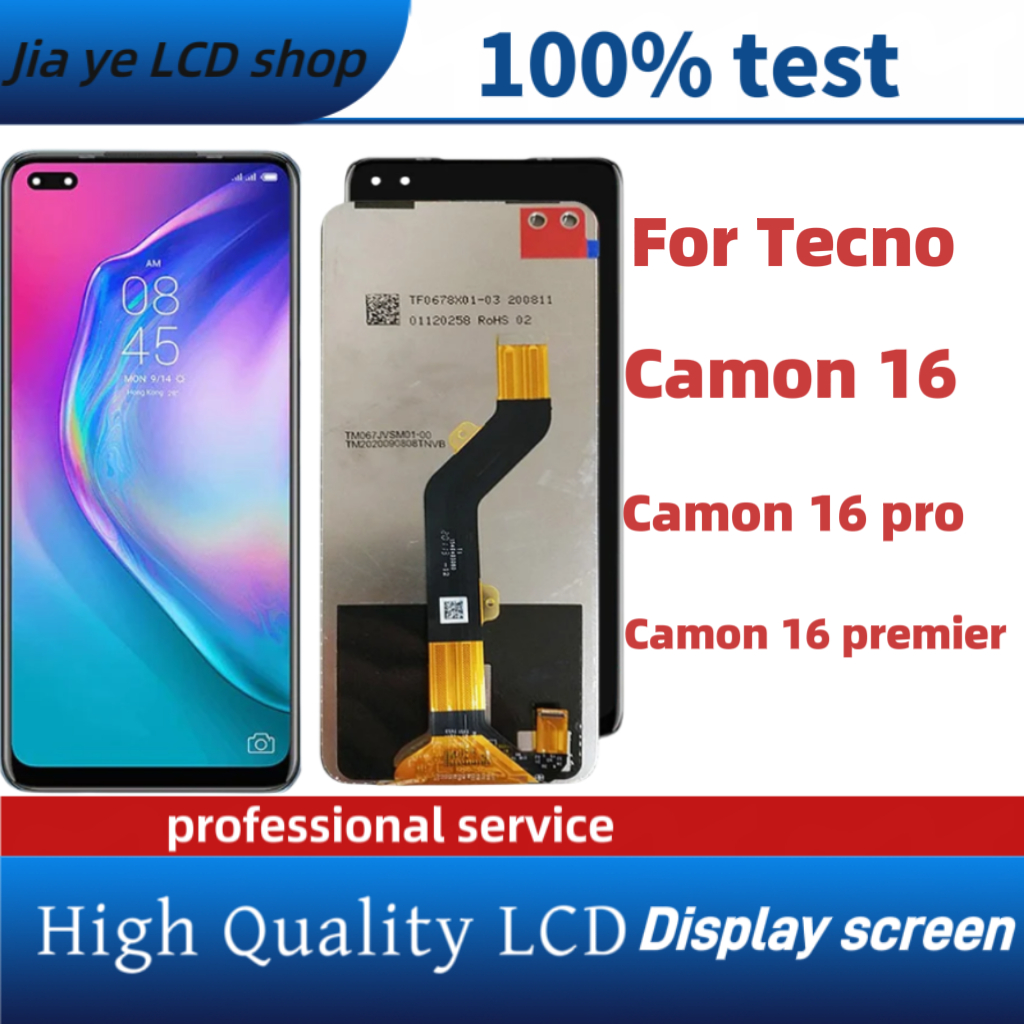 Original LCD For Tecno Camon 16 Camon 16 Pro Camon 16 Premier LCD Display Touch Screen ...