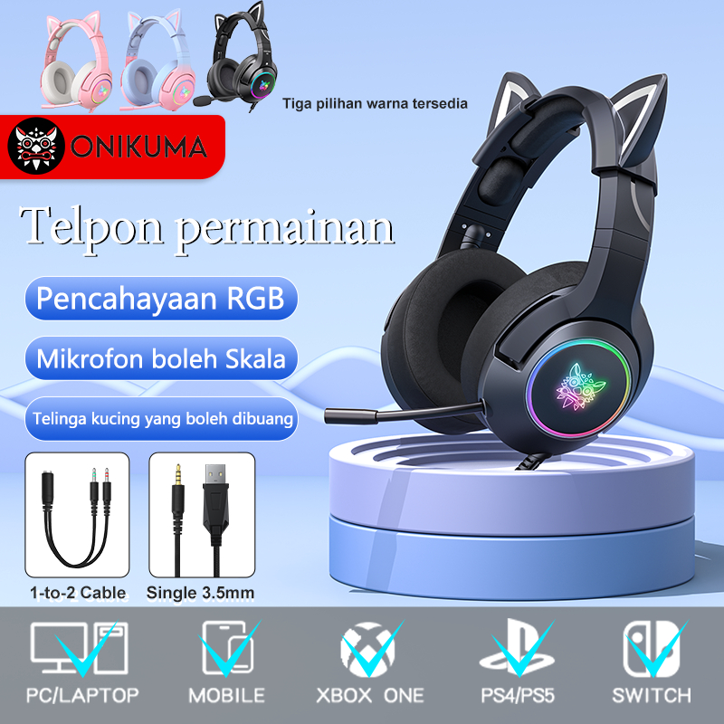 ONIKUMA K9 RGB Gaming Headphones for PC/Mobile/PS4/XBOX/Nintendo ...
