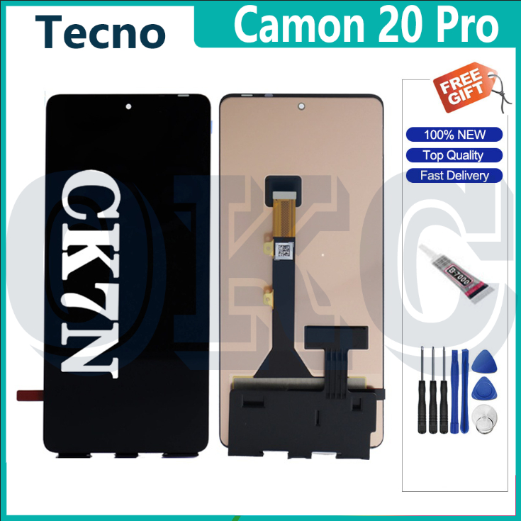 Original AMOLED Display For Tecno Camon 20 / Camon 20 Pro / Camon 20 Pro 5G LCD Display Touch ...