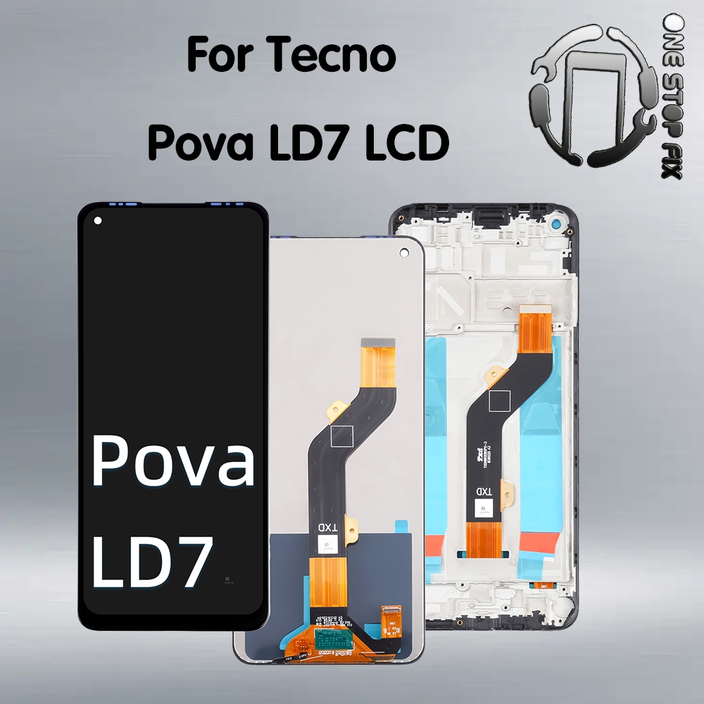 For Tecno Pova LCD Display With Touch Screen Digitizer For Tecno Pova LD7j LD7 LCD Display With ...