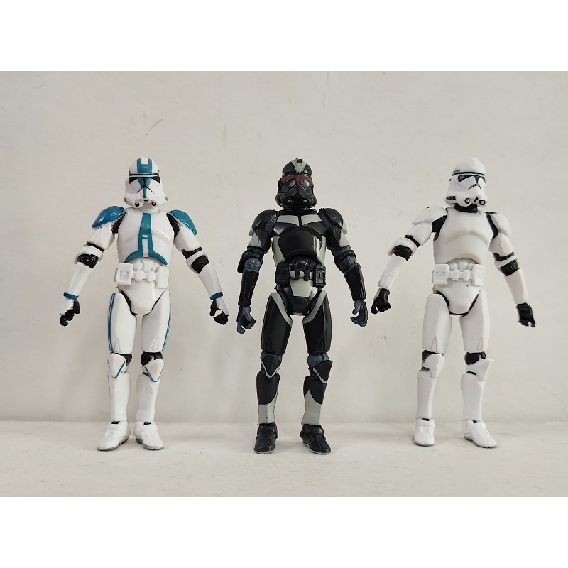3pcs/lot Star Wars Republic Clone Trooper White Blue Black Action ...