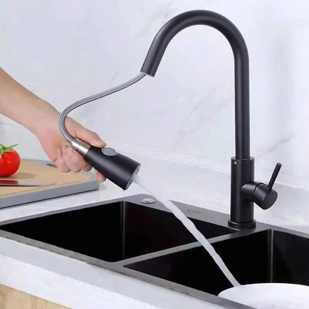 SUS304 Faucet Kitchen Basin Tap Stainless Steel Mixing Tap 360°Swivel ...