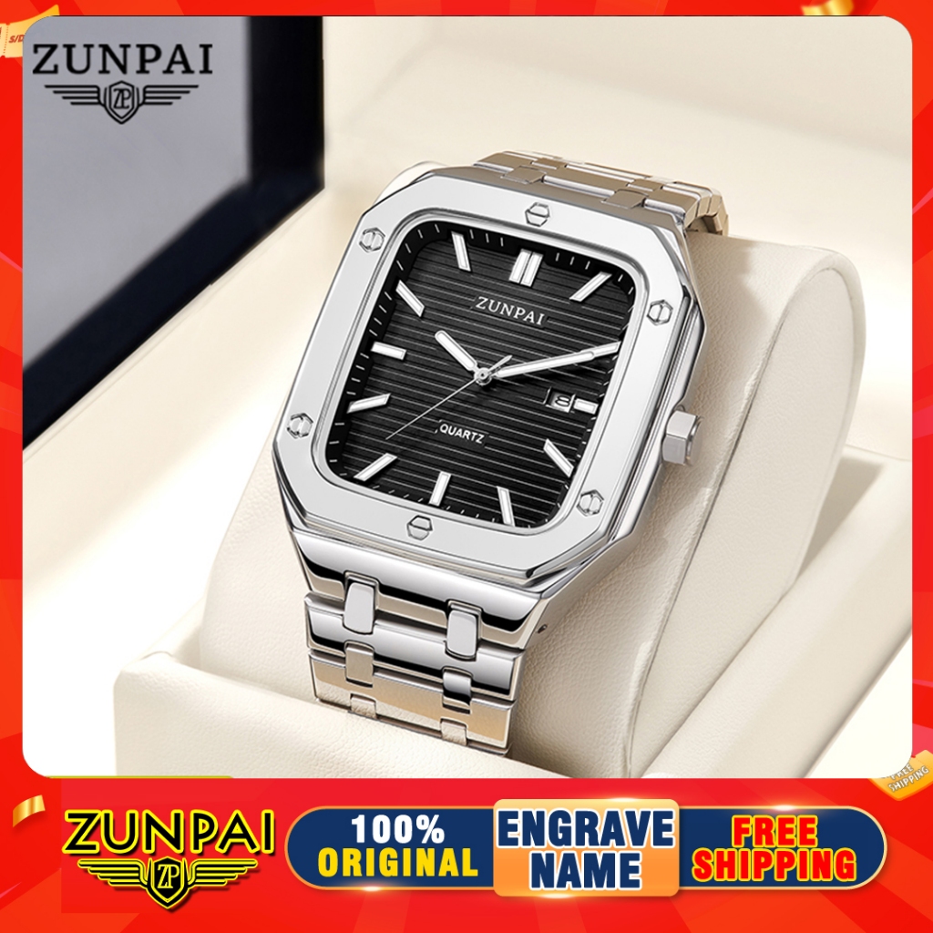 ZUNPAI Jam Tangan Lelaki Original Waterproof Stainless Steel Men's ...