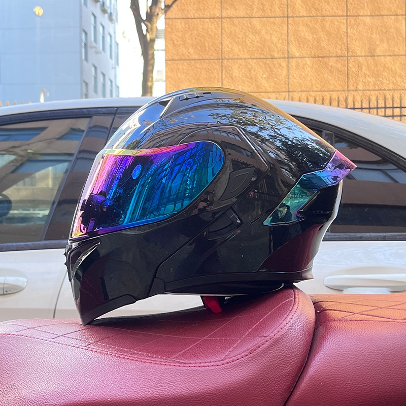 Double lens flip over motorcycle helmet | Shopee Malaysia