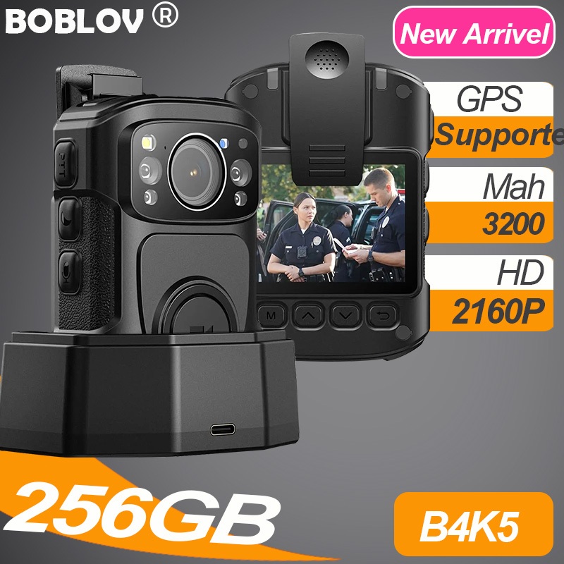 BOBLOV B4K5 HD 2160P 4K Body Wearable Worn Digital Police Camera IP68 ...