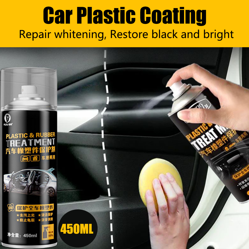 Car Plastic Coating Dashboard Coating Black Plastic Restorer Rubber ...