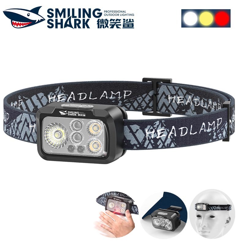 SmilingShark TD0174 LED Mini Head Lamp Super Bright Sensor Headlight ...