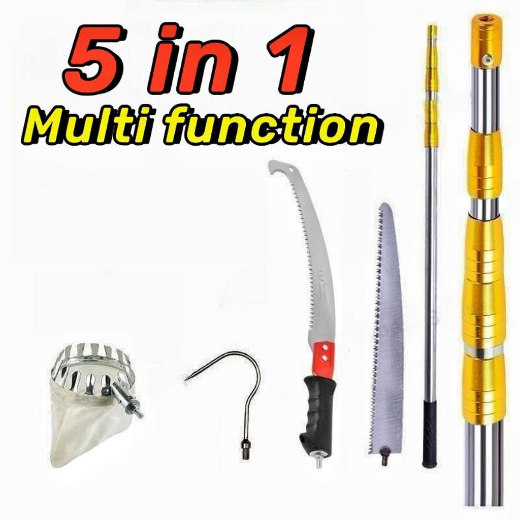 3M/5M/6M Meter Telescopic Fruit Picker High Pruning Branch Shear Saw ...