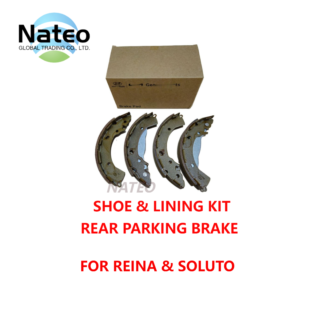 SHOE & LINING KIT - REAR PARKING BRAKE FOR KIA SOLUTO HYUNDAI REINA ...