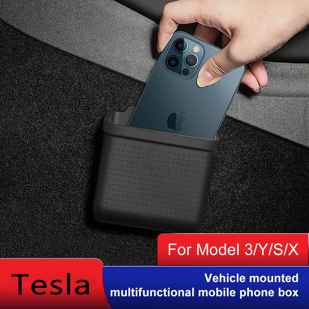 For Tesla Model 3/Y/S/X In Car Multifunctional Phone Pocket With Random ...