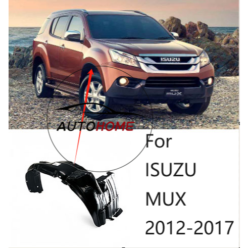 （4wd type ）Front inner Fender Liner For Isuzu MUX 2012 2013 2014 2015 ...