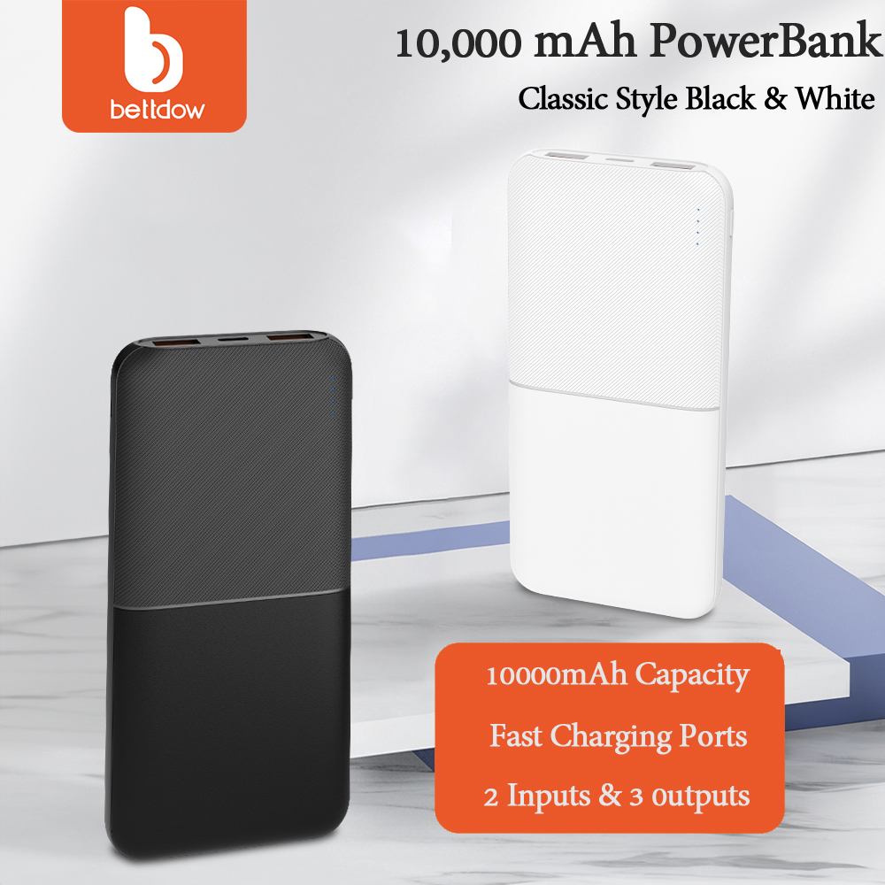 BETTDOW Powerbank 10000mah Original Fast Charge with Flashlight 2 ...