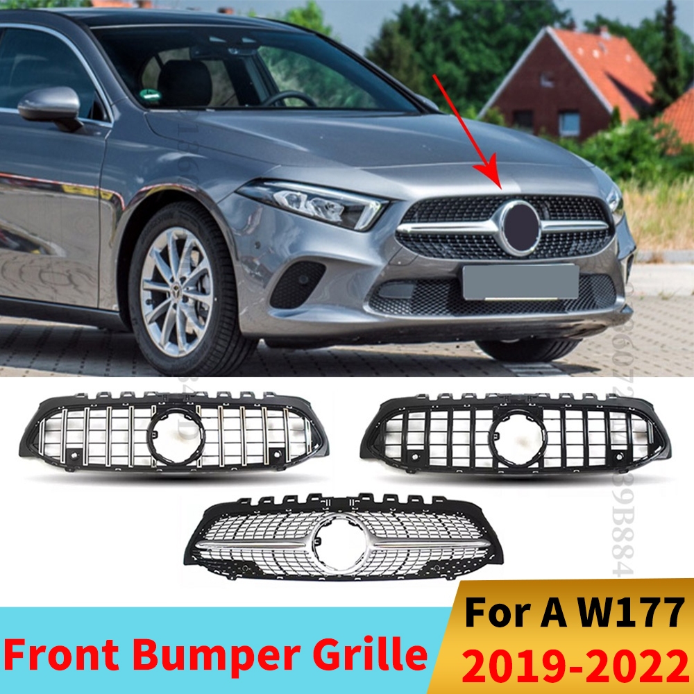 Front Hood Grille Bumper Grill GT Diamond Center Mesh Facelift For ...