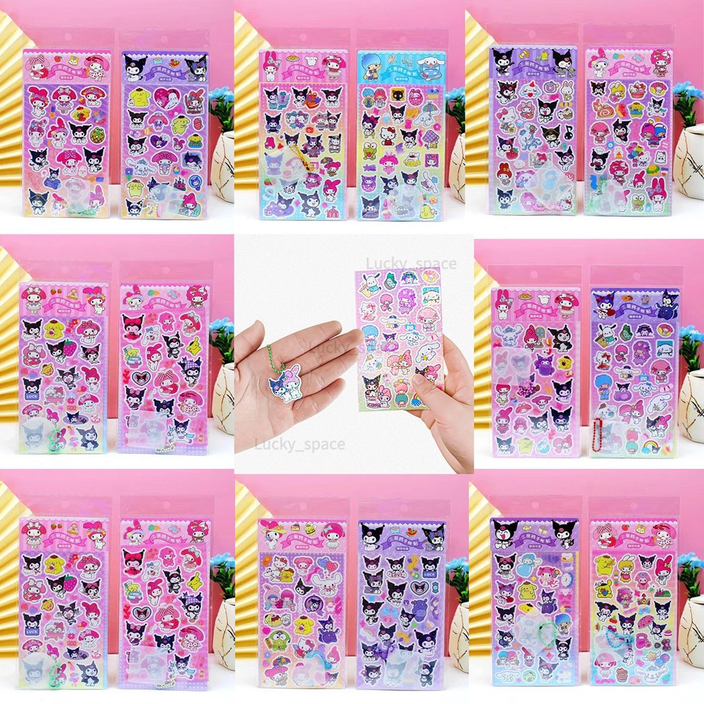 96pcs Kuromi Sticker Set Kids DIY Gift Box Girls Sanrio cartoon Cute ...
