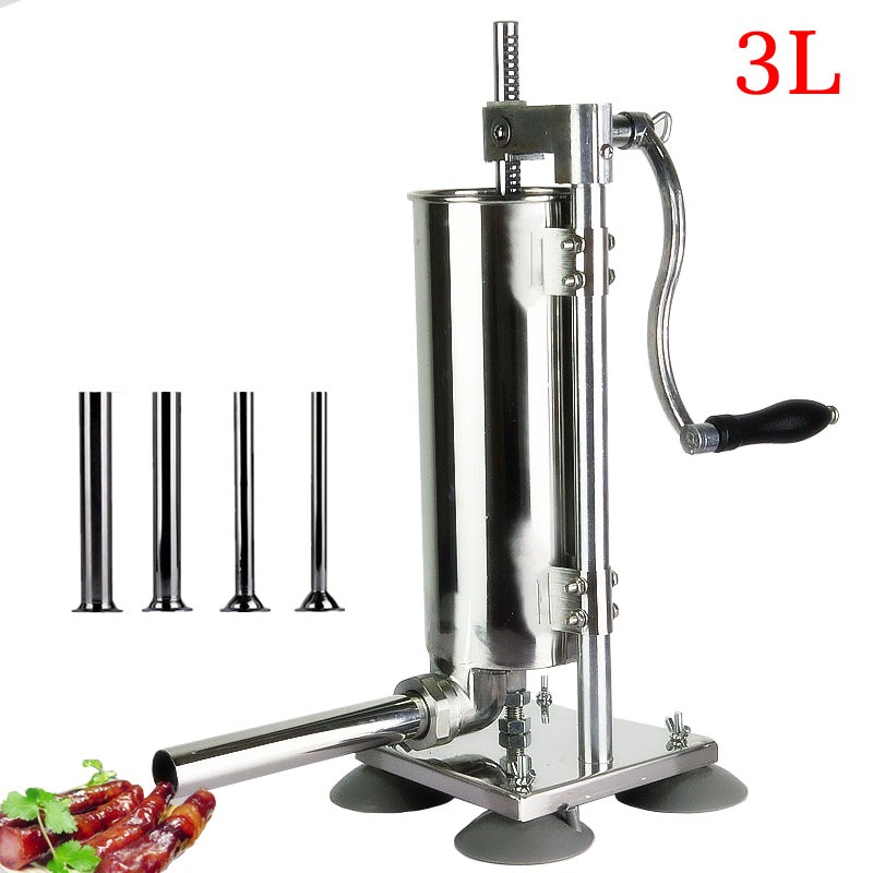 3L Vertical Manual Sausage Stuffer Machine Stainless Steel Sausage ...