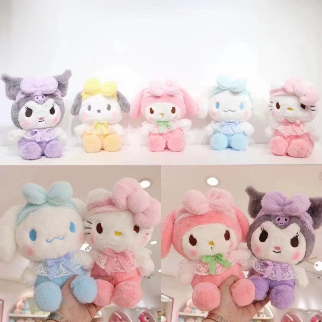 Cute hair clip kuromi plushie cinnamoroll plush melody Teddy bear toy doll kid birthday gift ...