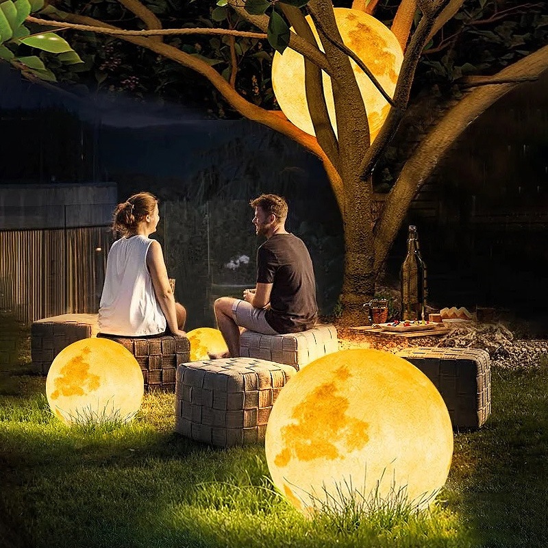 Luminous planet lights Moon lights Luminous orb lights Outdoor ...