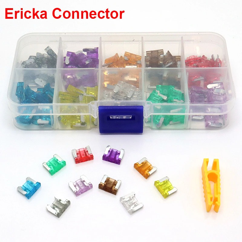 100/50pcs Car Truck Micro Blade Fuses 2A 3A 5A 7.5A 10A 15A 20A 25A 30A ...
