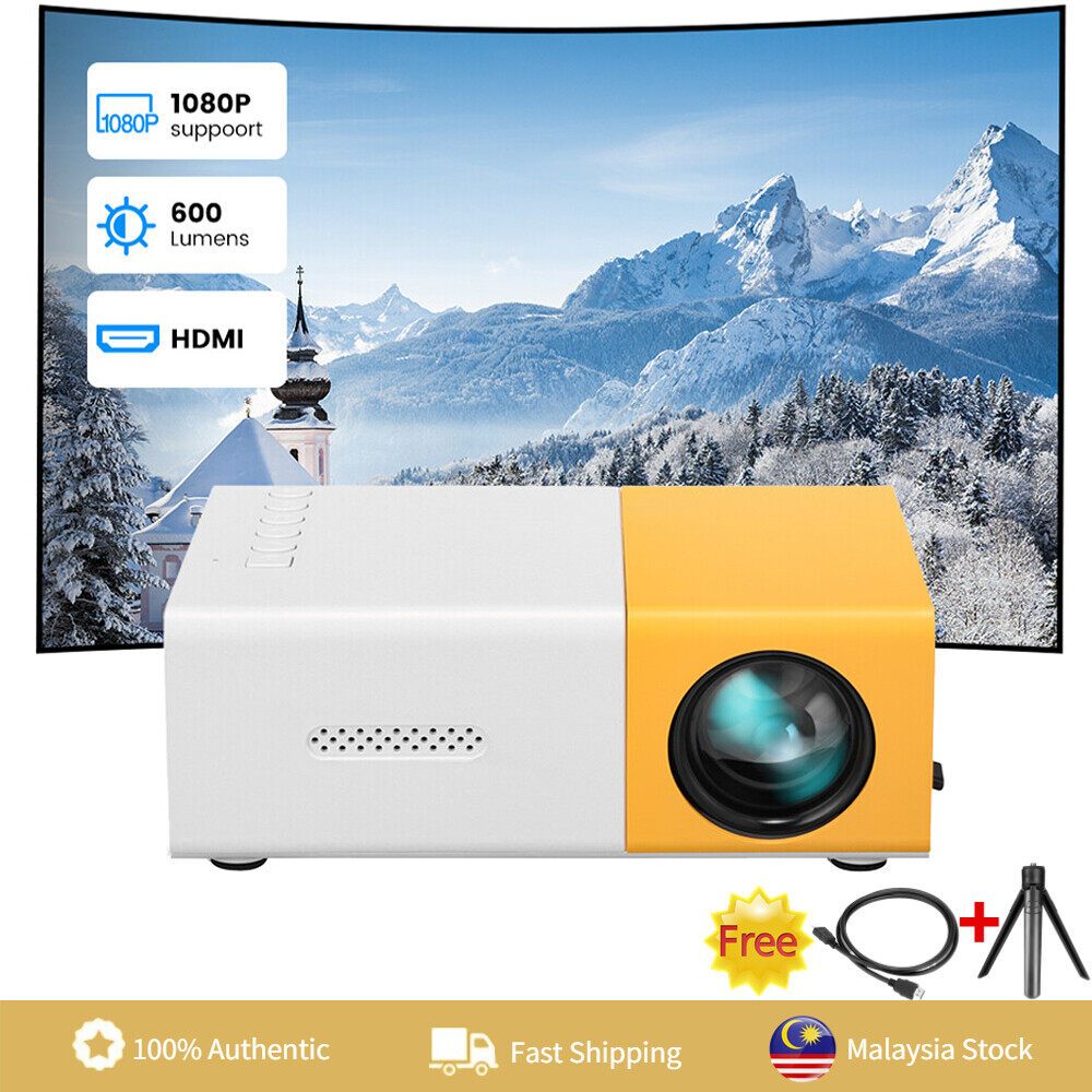 YG300 Portable Mini Projector 4K LED LCD Proyector HDMI Projectors ...