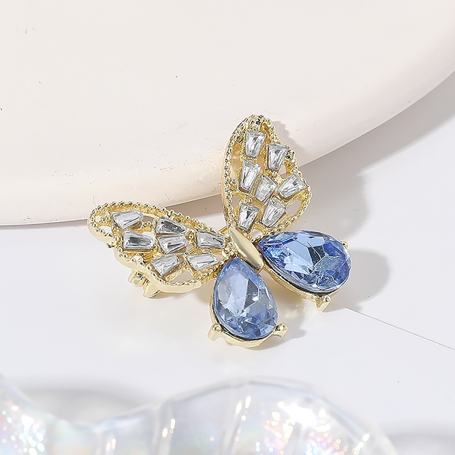 Sapphire Diamond butterfly brooch Pin Hijab Pin Shawl Pin Shoulder ...