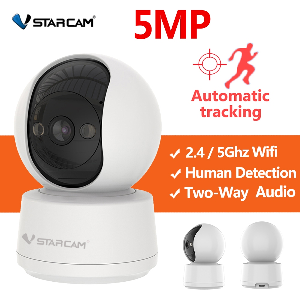 Vstarcam 1520P 5MP Dome Mini IP Camera 2.4G/5GHz Wireless Wifi Security Camera PTZ Cam IR Night ...