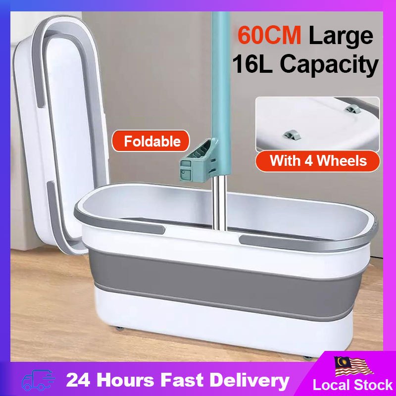 Foldable Mop Bucket For All Type Of Cleaning Mop, Large Capacity ...