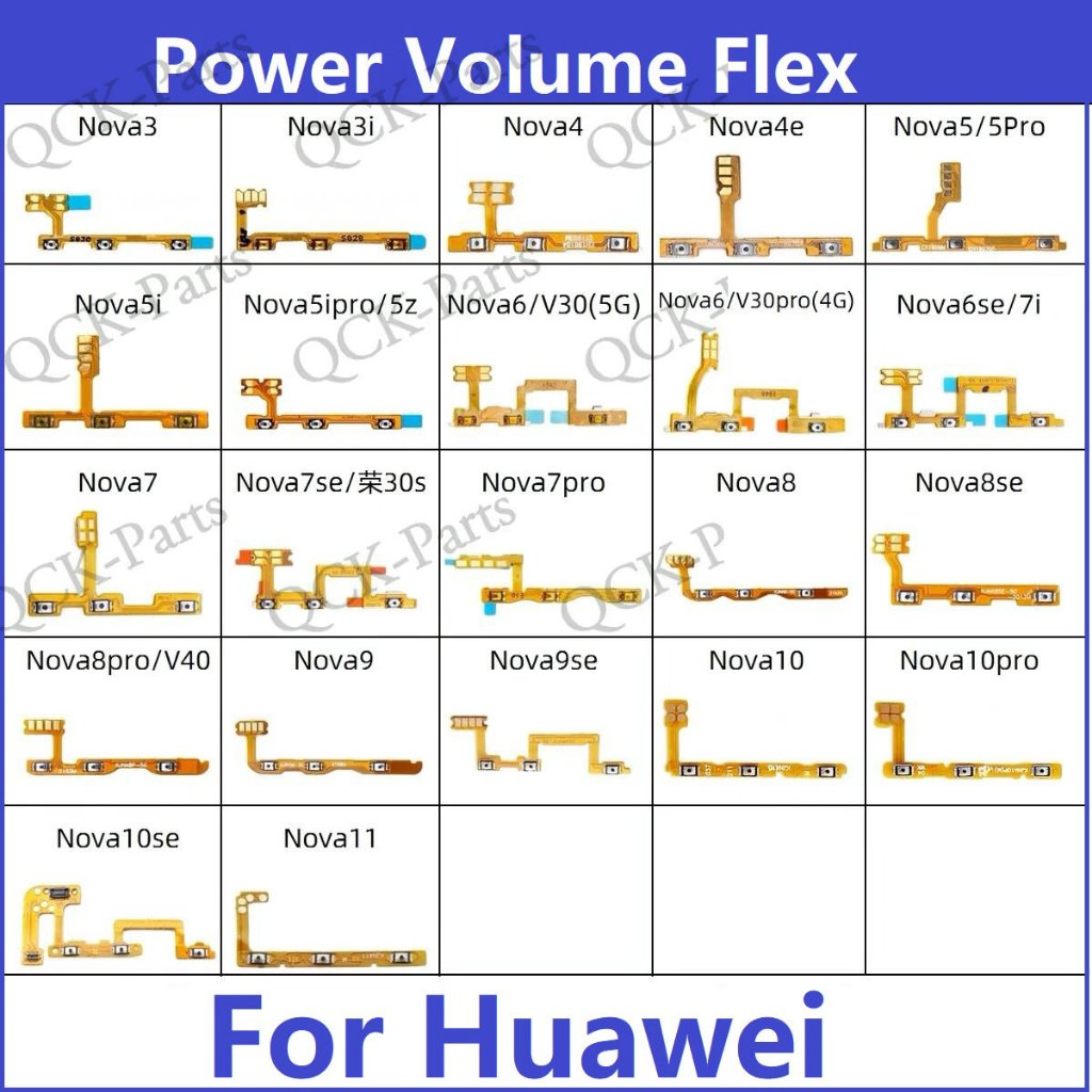 Power ON OFF Mute Switch Control Key Volume Button Flex Cable For ...