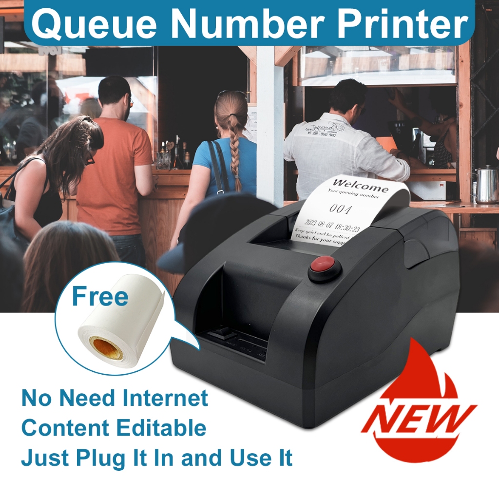 Queue Thermal Printer for Queue Number Ticket Dispenser Printer High ...