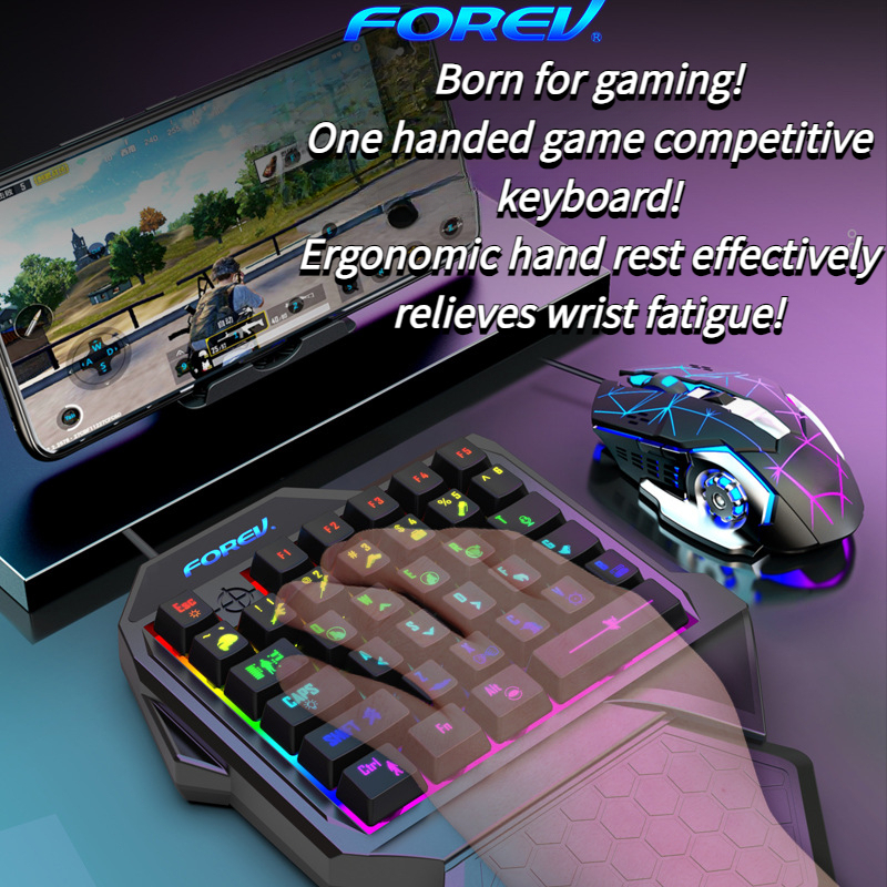 【Malaysia in stock】 Wired gaming keyboard, cool RGB lighting, quick ...
