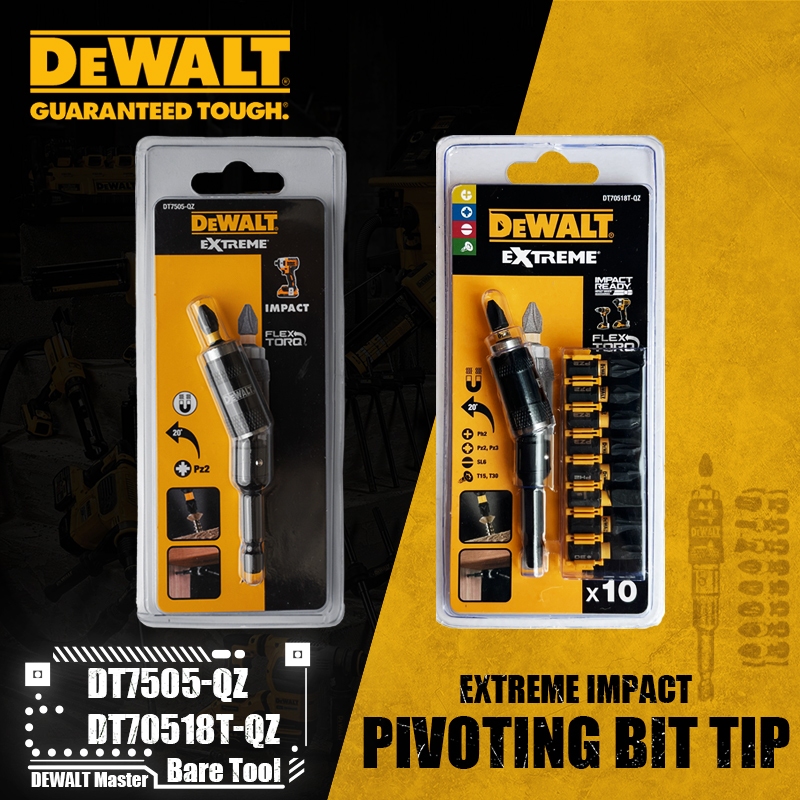 DEWALT DT7505-QZ DT70518T-QZ Extreme Impact Pivoting Bit Tip Power Tool ...