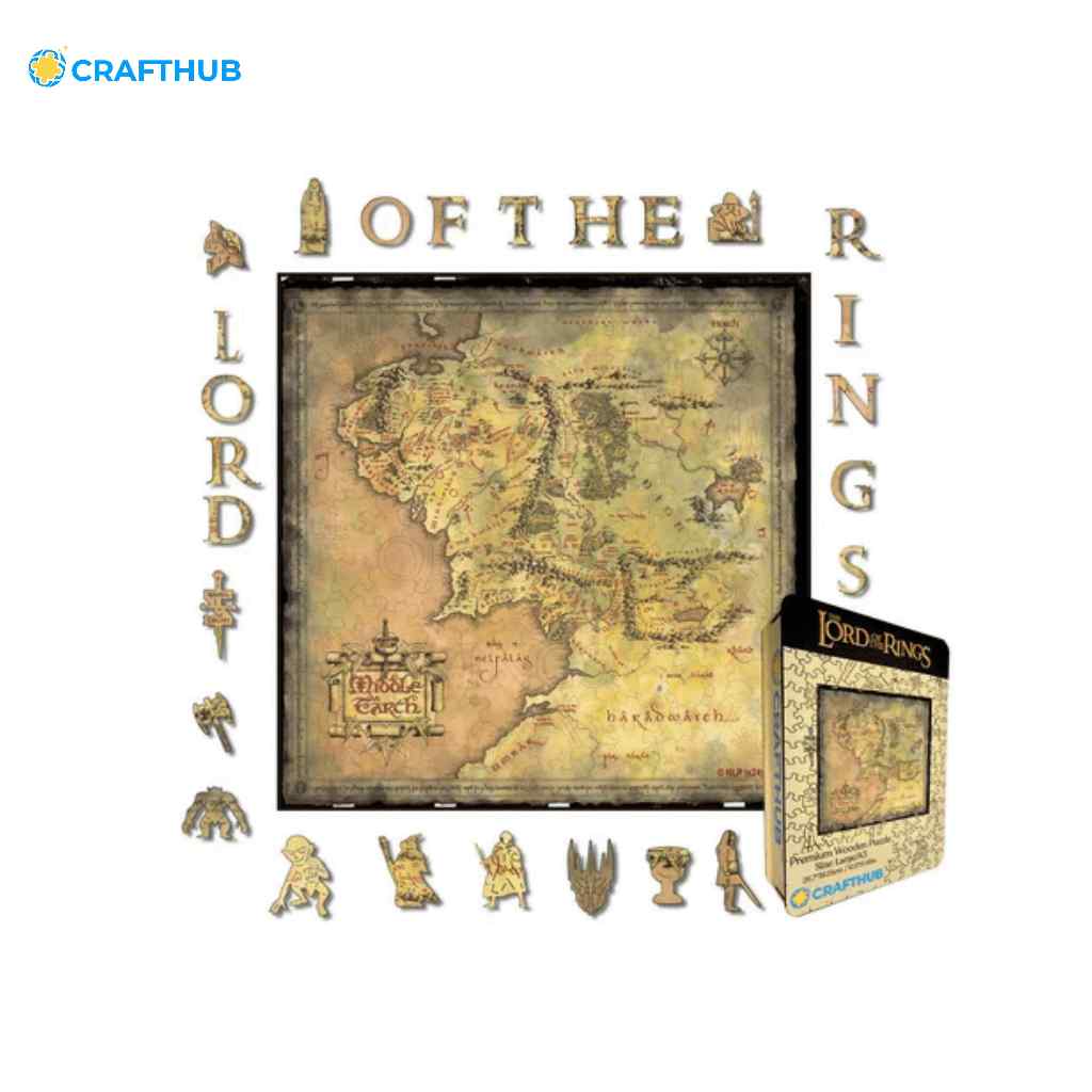 Crafthub The map of Middle Earth - Lord of The Rings | Thicker and high ...