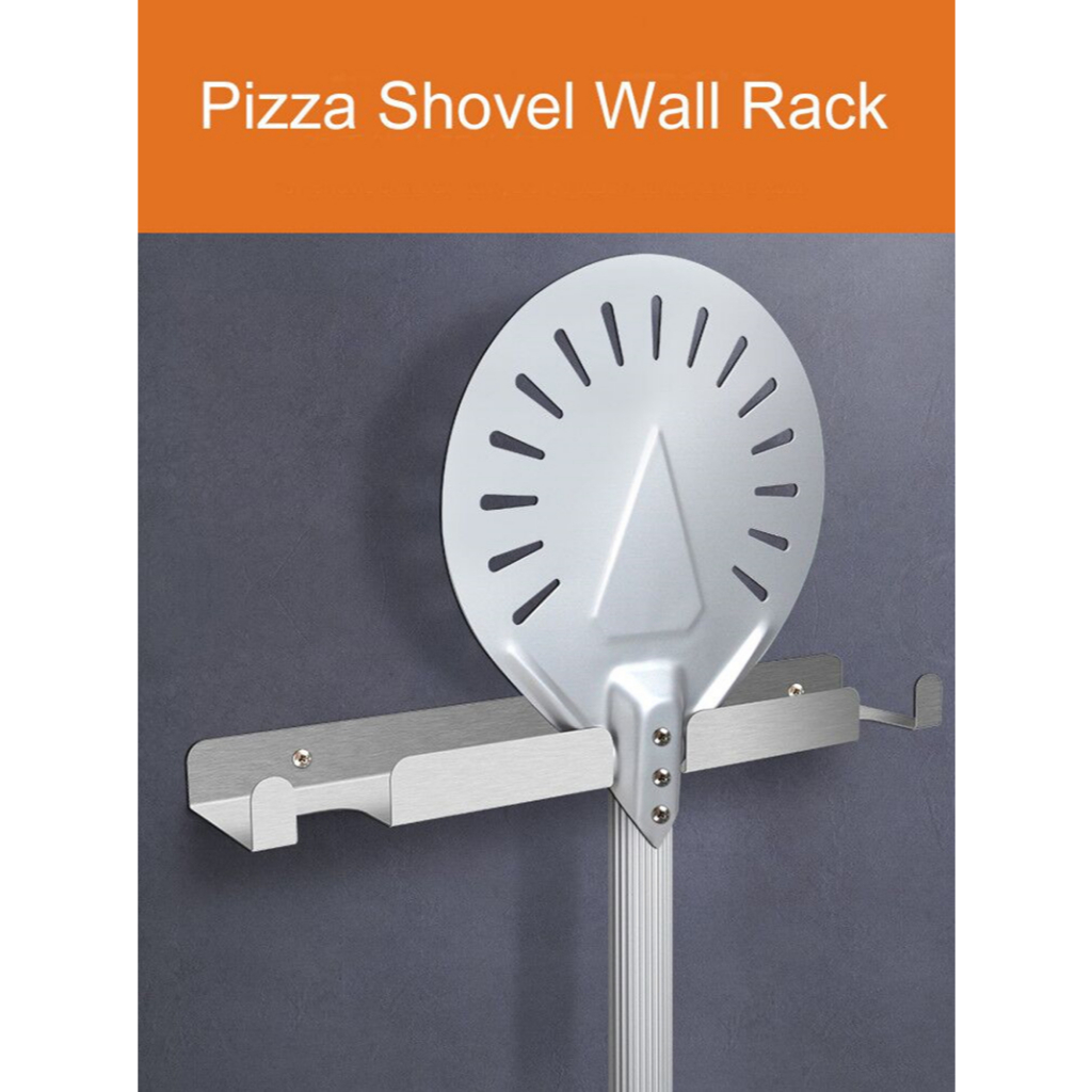 Pizza Peel Holder Wall Rack Pizza Peel Hanger Wall-Mounted Hook Brushed ...