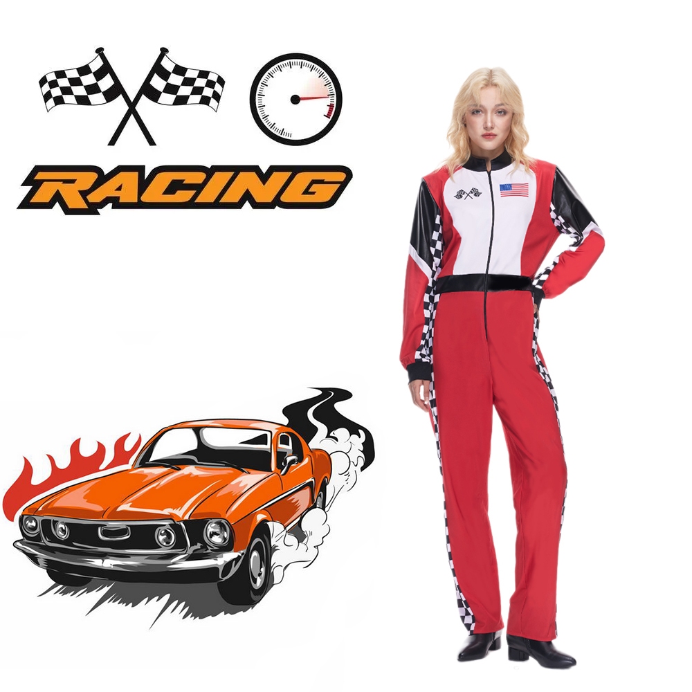 Ready Stock Women Fashion Racing Girls Costume Adult F1 Car Racer Race ...