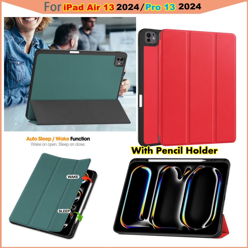 Case For iPad Air 13 2024 ipad pro 13 2024 i-pad 2024 With Pencil ...