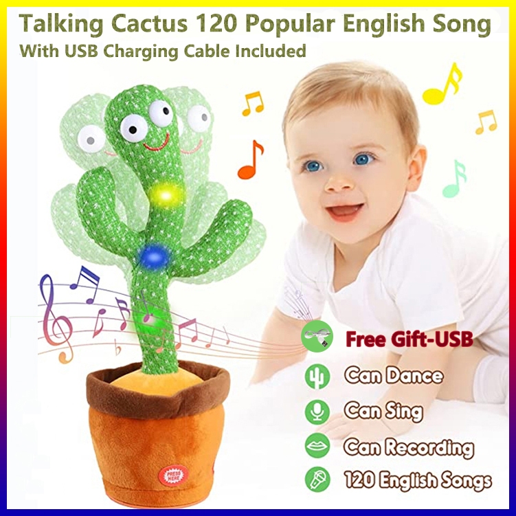 120 Songs Cactus Toy Talking Cactus Dancing Cactus Talking Recording ...