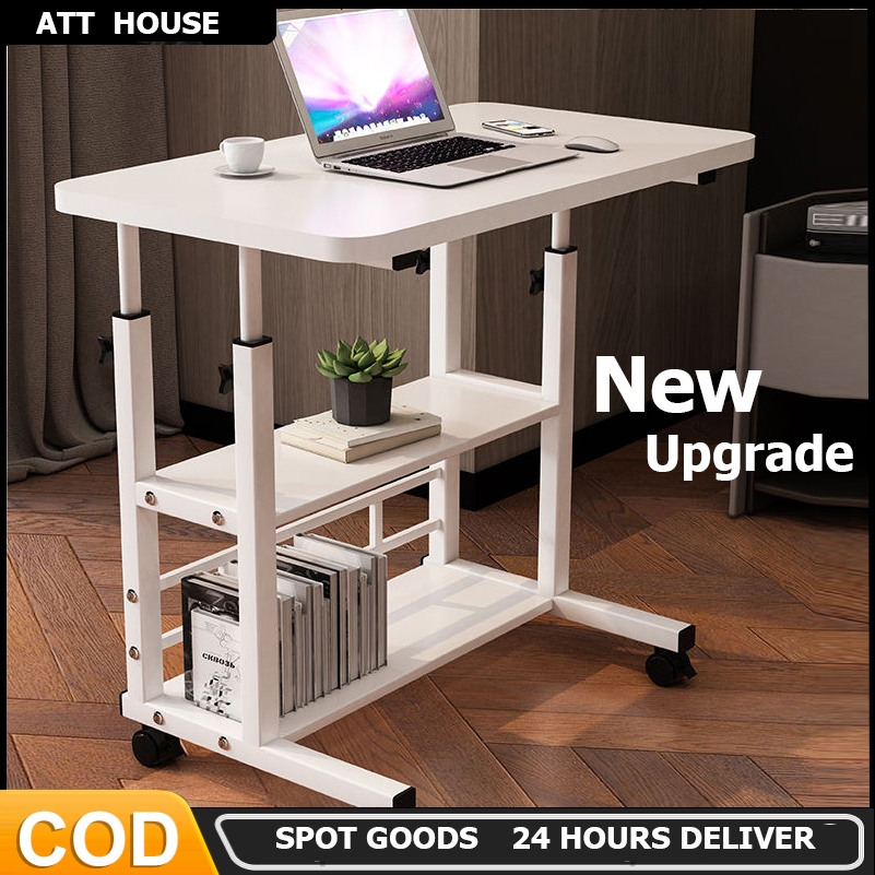 Adjustable Bedside Laptop Table Adjustable Height L Multifunctional Sofa Side Table With Wheels ...