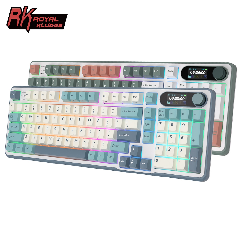 RK Royal Kludge RK S98 98 Key Tri-Mode RGB Wired Bluetooth 2.4G ...