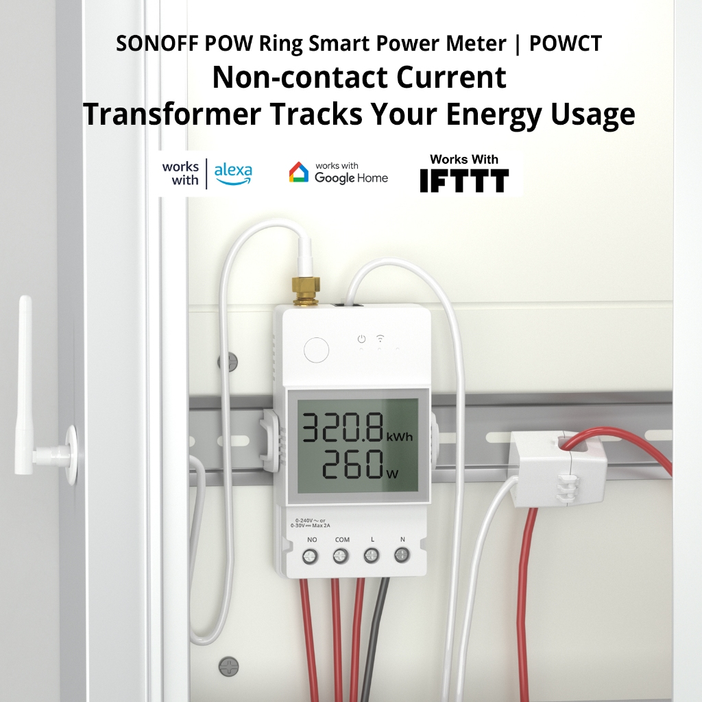 SONOFF POWCT 100A WiFi POW Ring Smart Power Meter Split CT Sensor ...