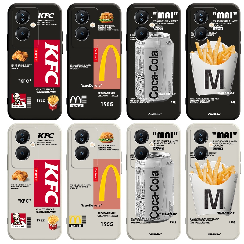 casing for OPPO A79 A60 A55 KFC McDonald's Matte Case Soft Cover ...