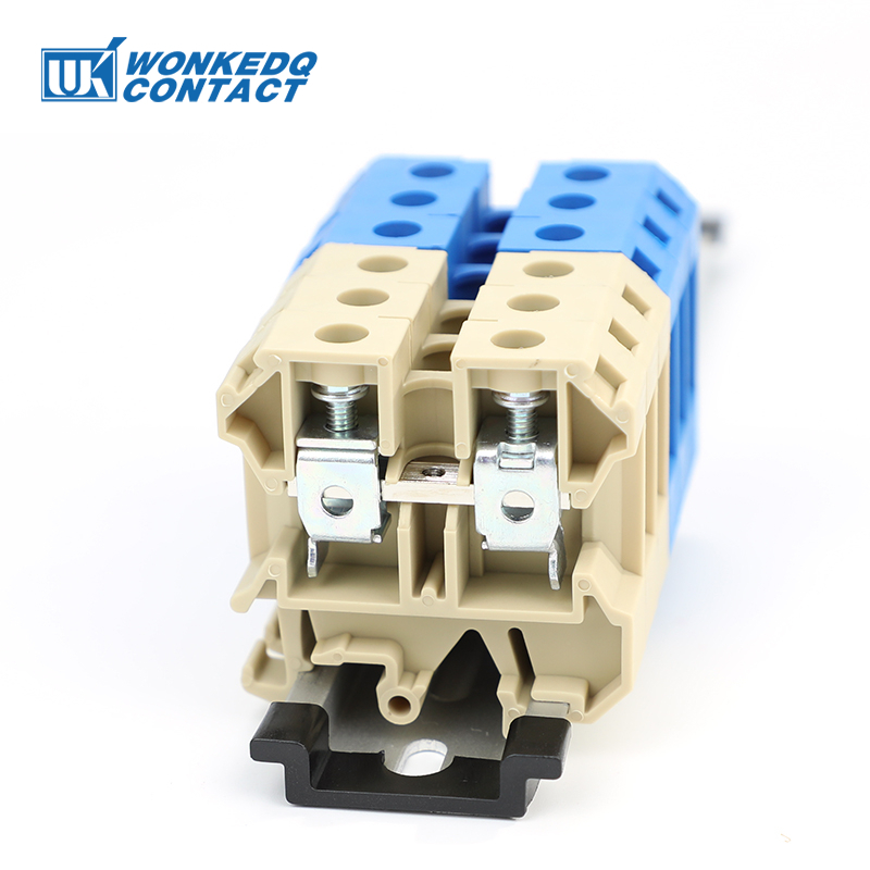 SAK16EN Brass Contact Feed Through Terminal Blocks SAK 16 mm² Din Rail ...