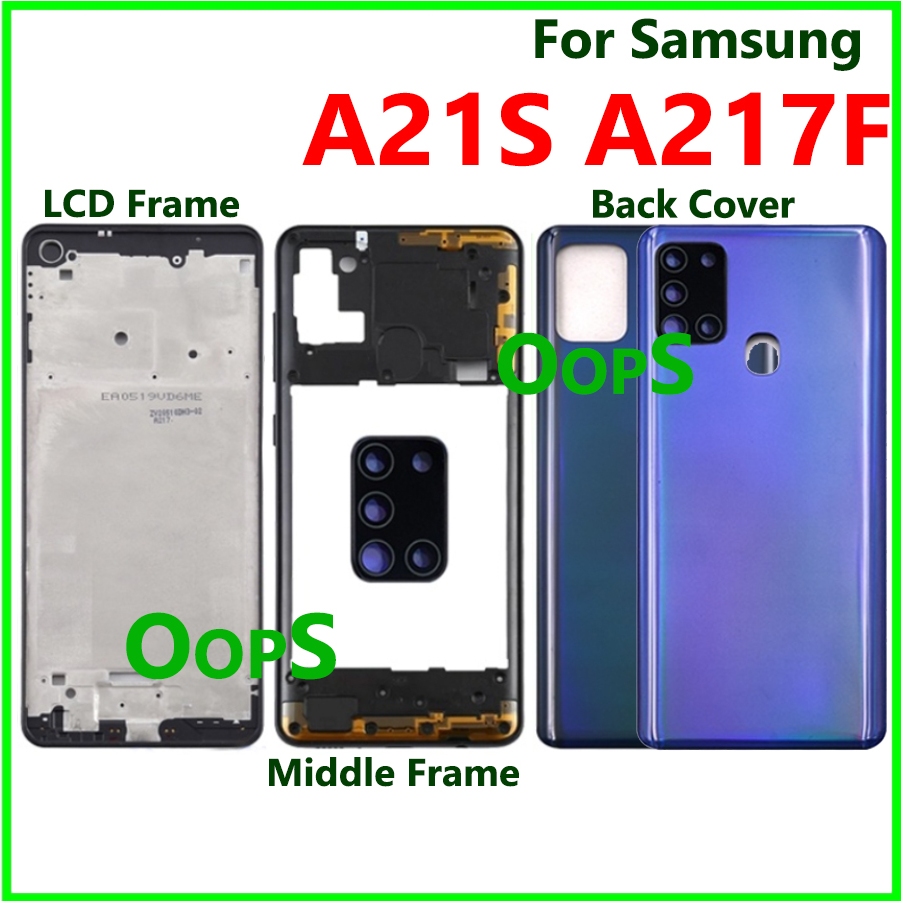 Back Housing For Samsung Galaxy A21S A217 A217F LCD Middle Frame Back ...