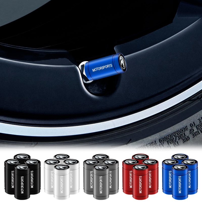 4pcs Sport Styling Car Tire Air Cap Screw-on Cylindrical Car Logo Wheel ...