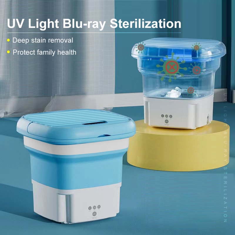 [Malaysia Delivery] Small Mini Washing Machine With Dryer blue light ...