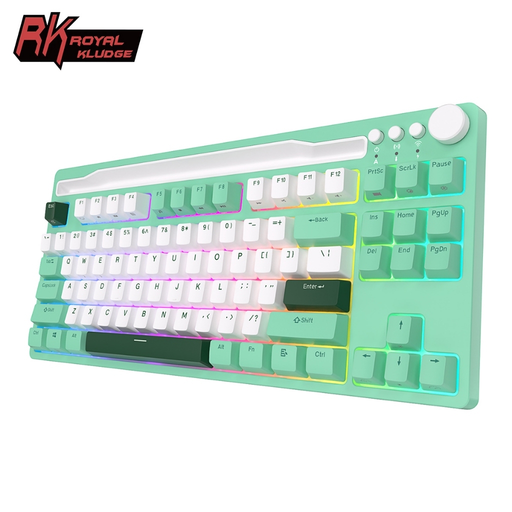 RK Royal Kludge Rk H87 Three Modes Wireless 87 keys Mechanical Keyboard ...