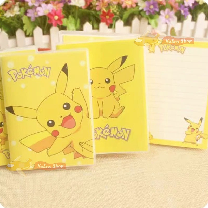 90page Pokemon Color Page Notebook Pikachu Rubber Sleeve Notepad ...